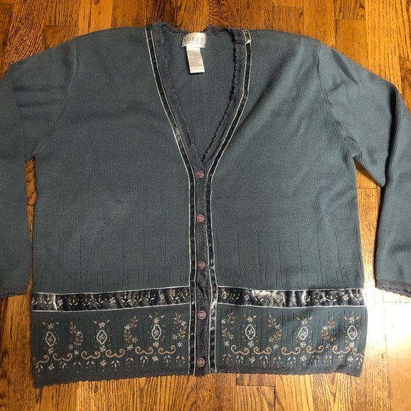 Koret | Sweaters | Vintage Petites Koret Dusty Bluegray Cardigan ...